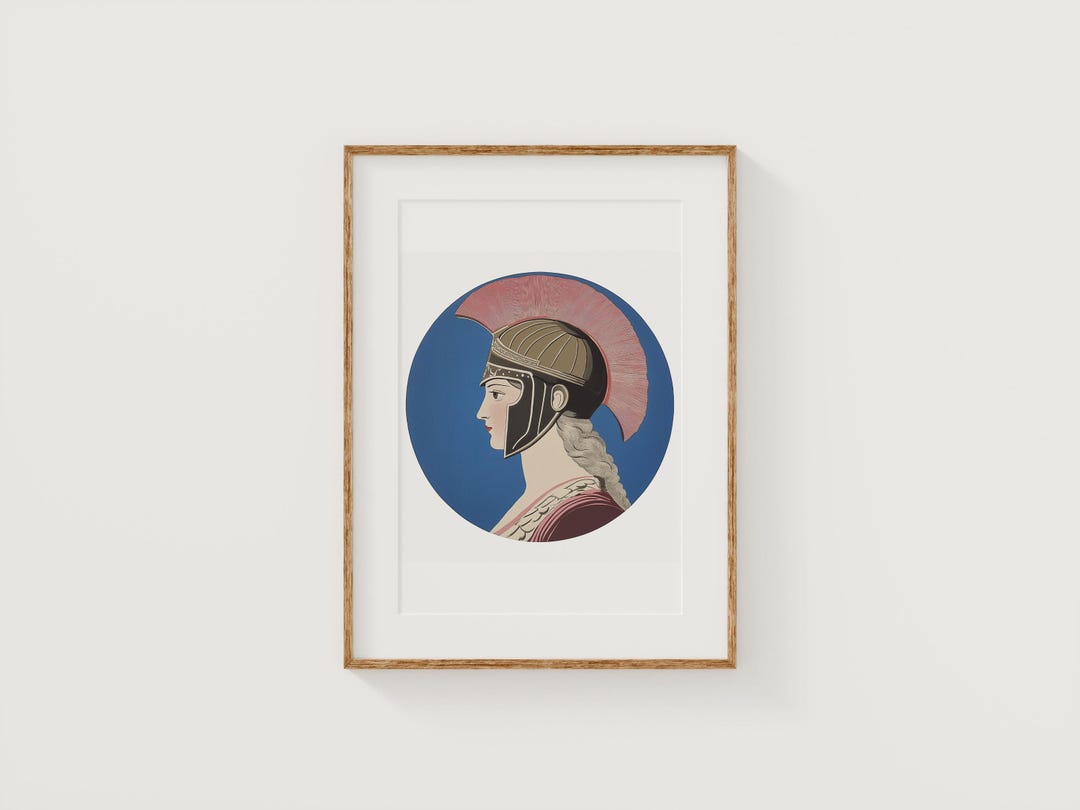 Athena Print Wall Art | Greek Goddess Wall Decor | Mythological Vintage ...