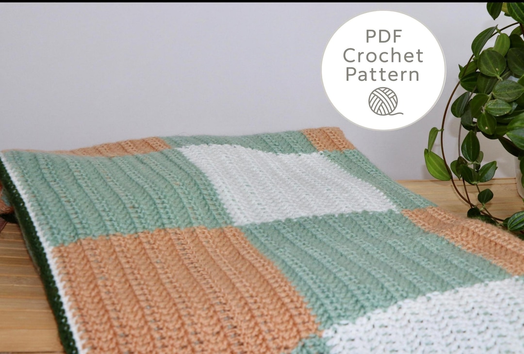 Checkered Baby Blanket - PDF Crochet Pattern - Easy & Beginner Friendly ...
