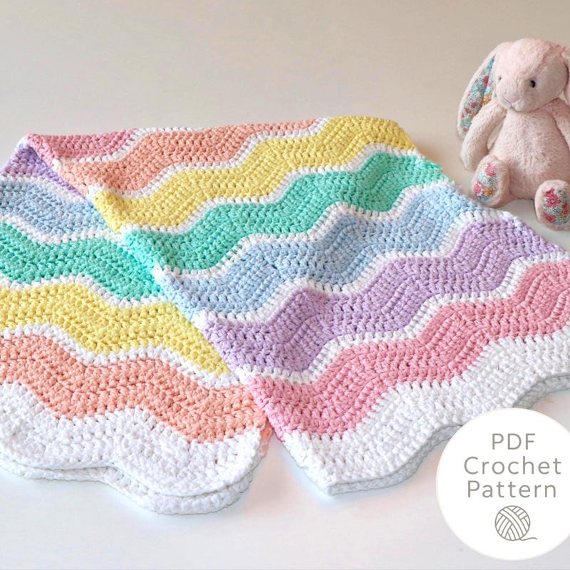 Rainbow Blanket - Etsy