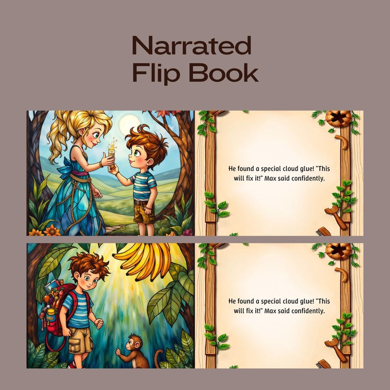 Max and the Magical Backpack | Flip Book With Voiceover | 52-page Kid's ...