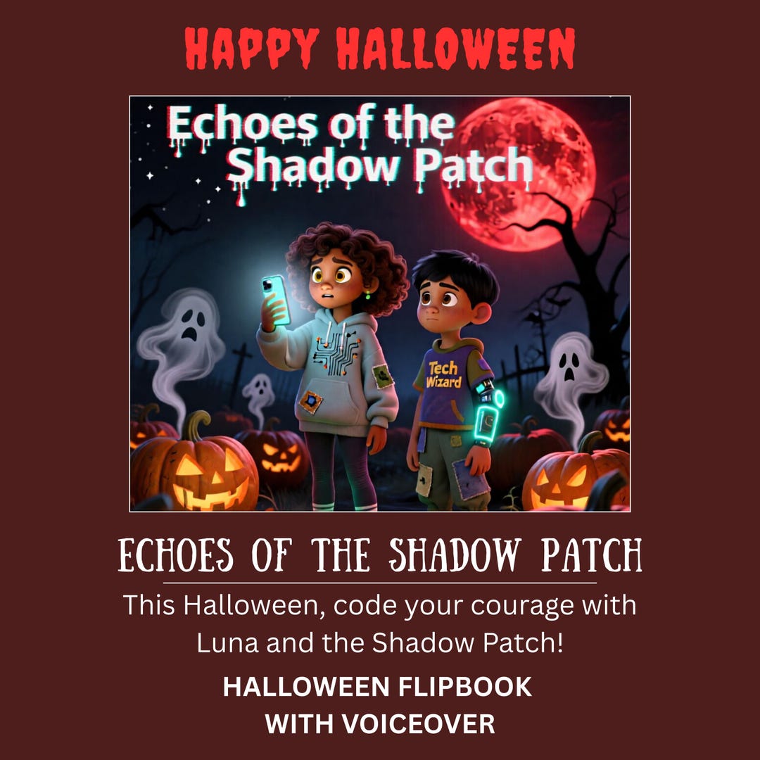 Echoes of the Shadow Patch | Spooky Kids’ Flipbook With Voiceover | Halloween AR Horror Story ...