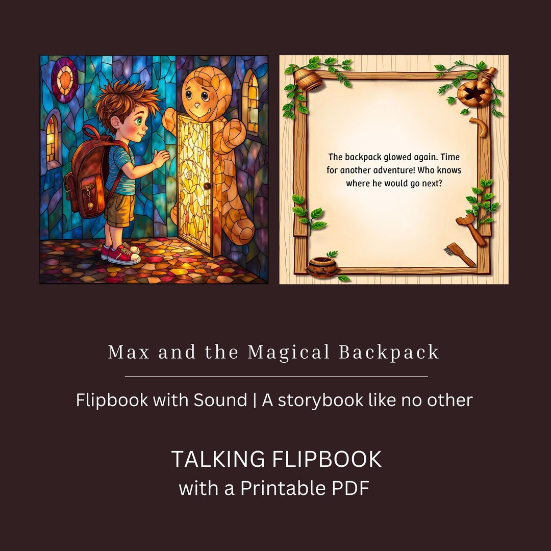 Max and the Magical Backpack | Flip Book With Voiceover | 52-page Kid's ...
