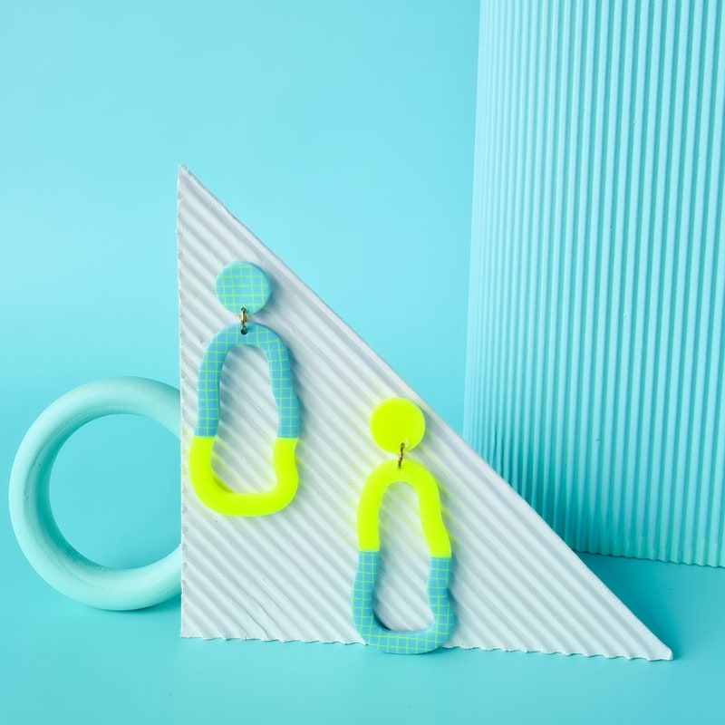 Neon Earrings - Etsy