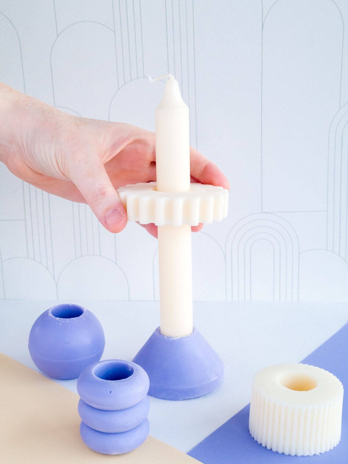 Soy Wax Stackable Totem Candle Handmade Organic Colorful - Etsy