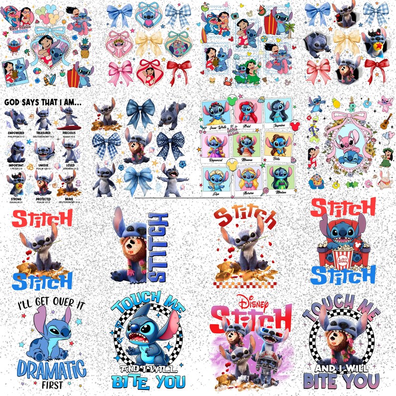 Lilo and Stitch Clipart Bundle, Stitch Movie PNG, Stitch SVG Instant ...