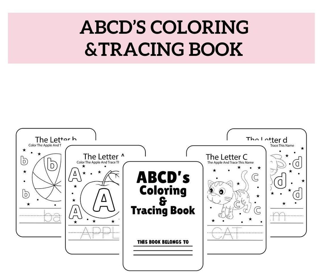 Lets Coloring and Write Abcs - Etsy