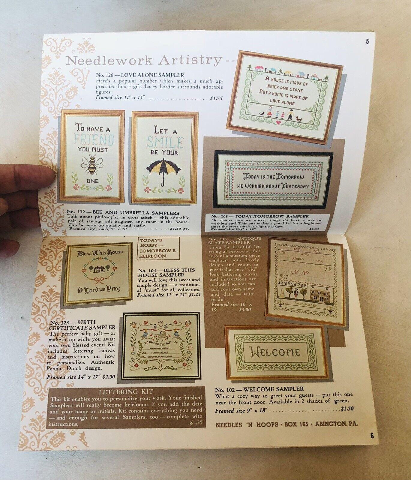 Vintage 1968 Needles ‘N Hoops Catalog Embroidery American Needlework ...