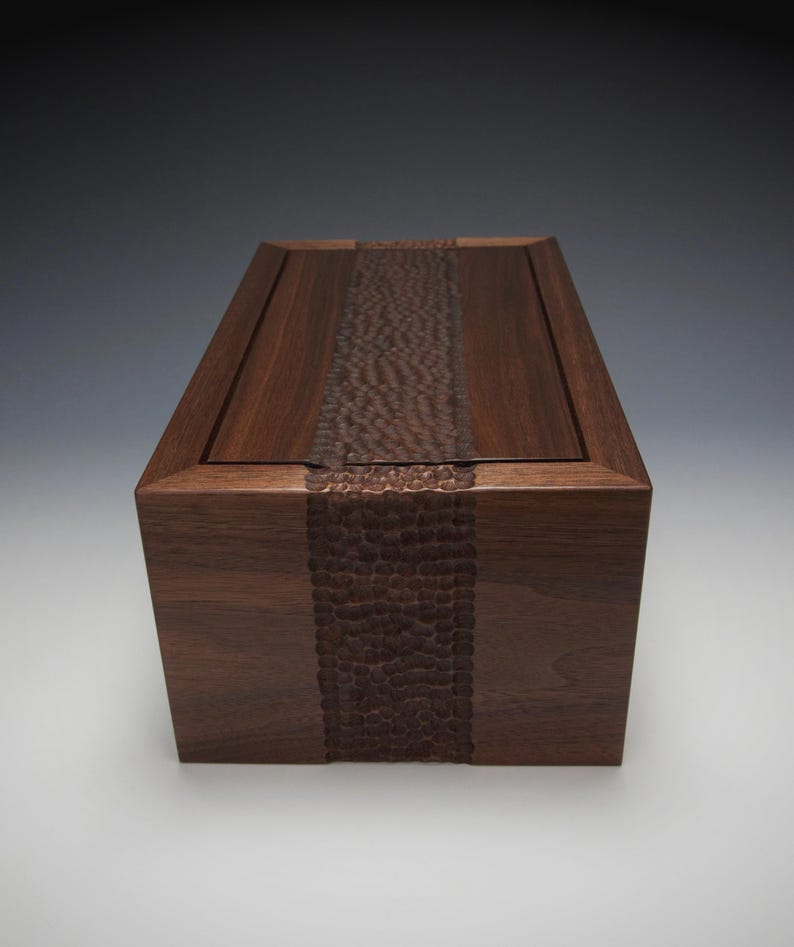 Cremation Box Urn : Walnut Wood With Texture MADE TO ORDER - Etsy