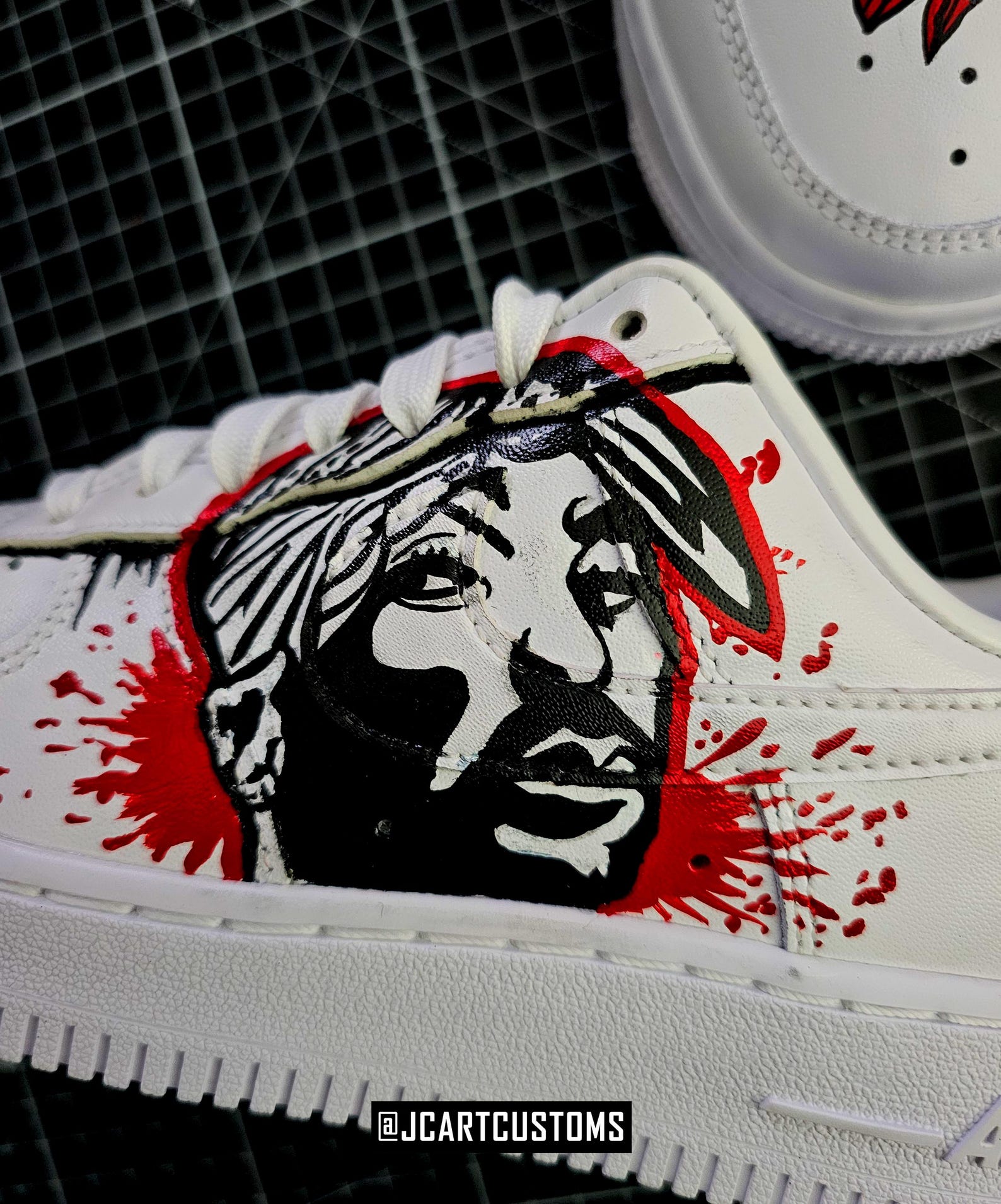 Custom Hand-painted Tupac Nike Air Force 1 Sneakers – Hip Hop ...