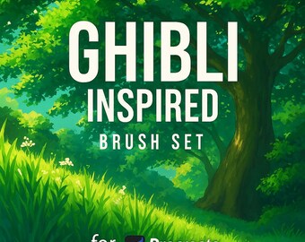 Amazing Ghibli Inspired Brush Pack for Procreate Art Background Brush Set Painting/sketching ...