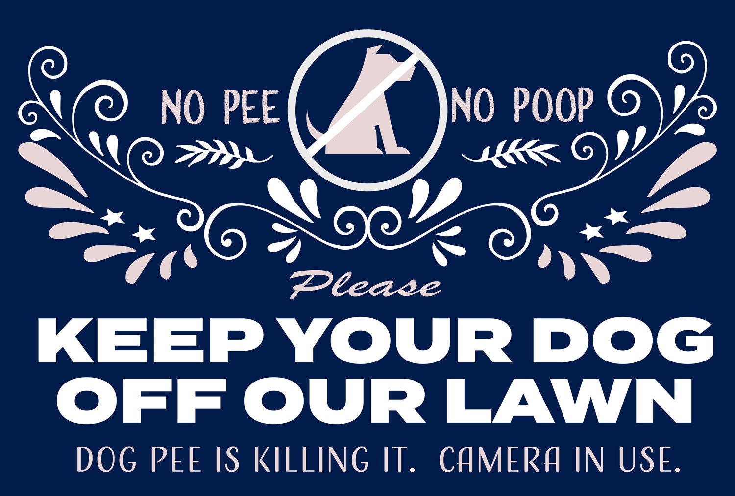Keep Your Dog off Our Lawn Yard Sign - Etsy Canada