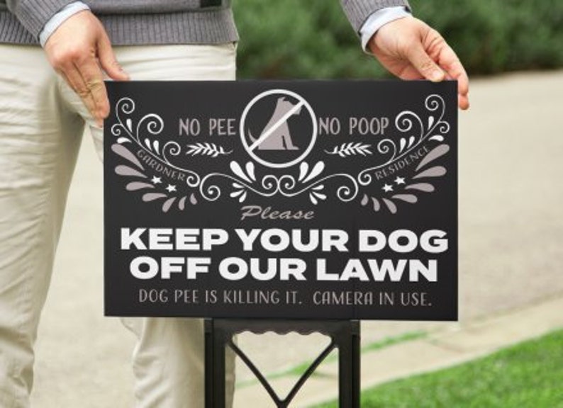 Keep Your Dog off Our Lawn Yard Sign - Etsy Canada