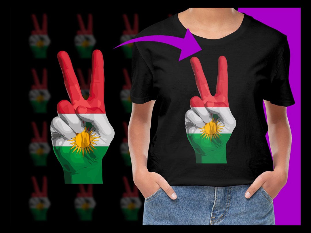 Kurdish Peace Sign Kurdistan Azadi PNG, Free Commercial Use, Instant ...