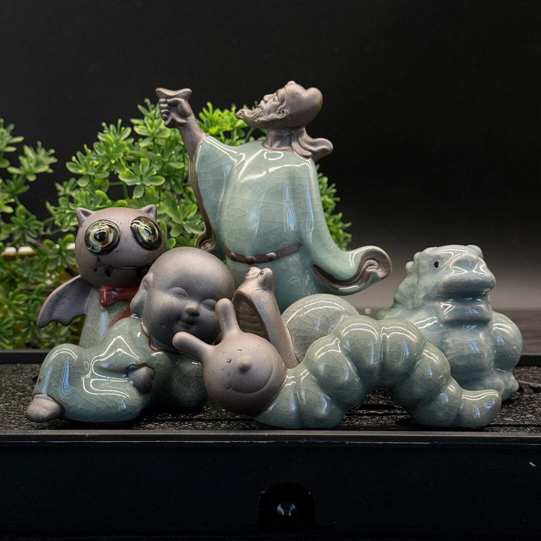 Handmade Clay Gongfu Tea Pet: Chinese Tea Ceremony Figurine - Etsy