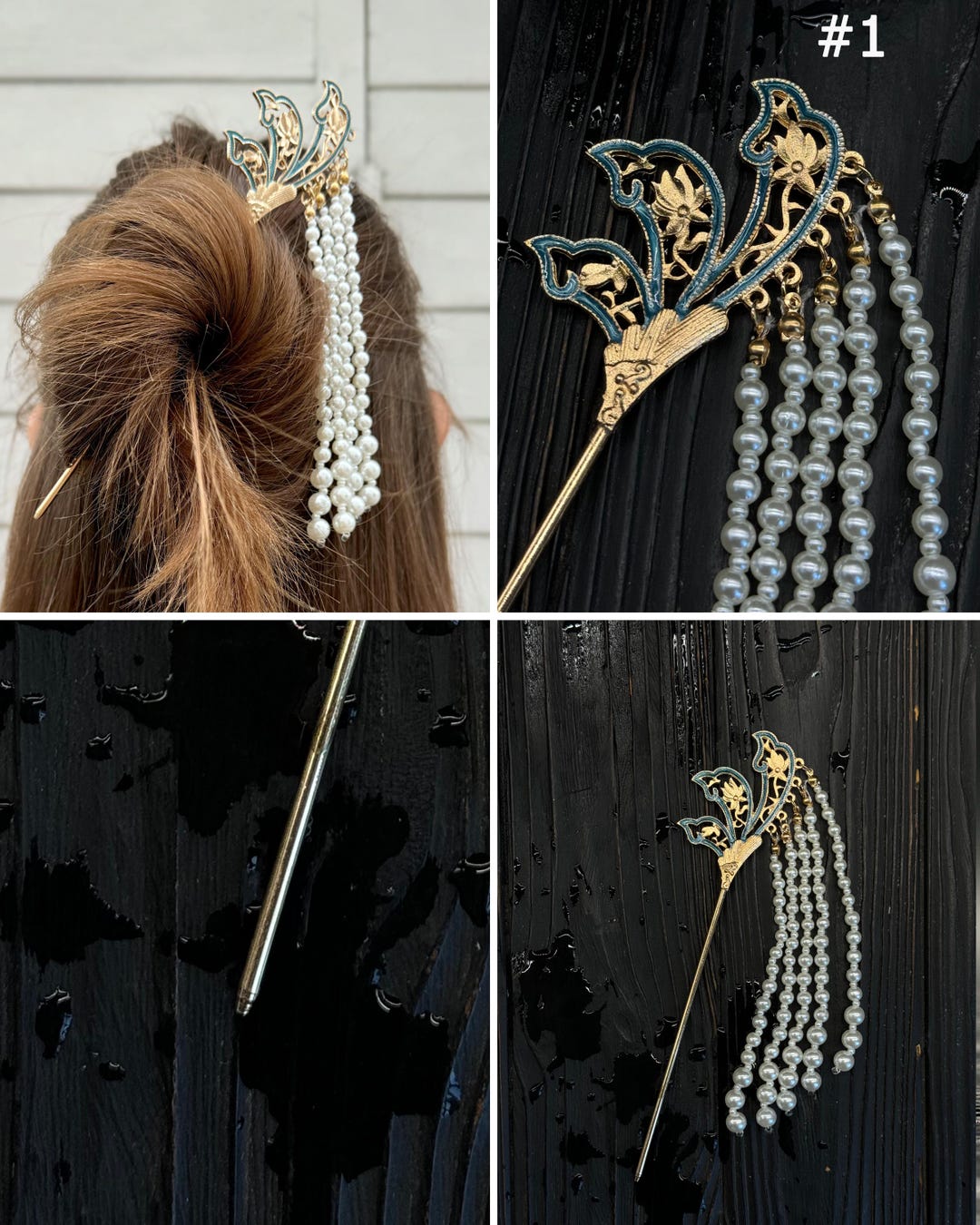 Elegant Wooden Hair Stick, Decorative Hair Stick Spear, Stunning Hair ...