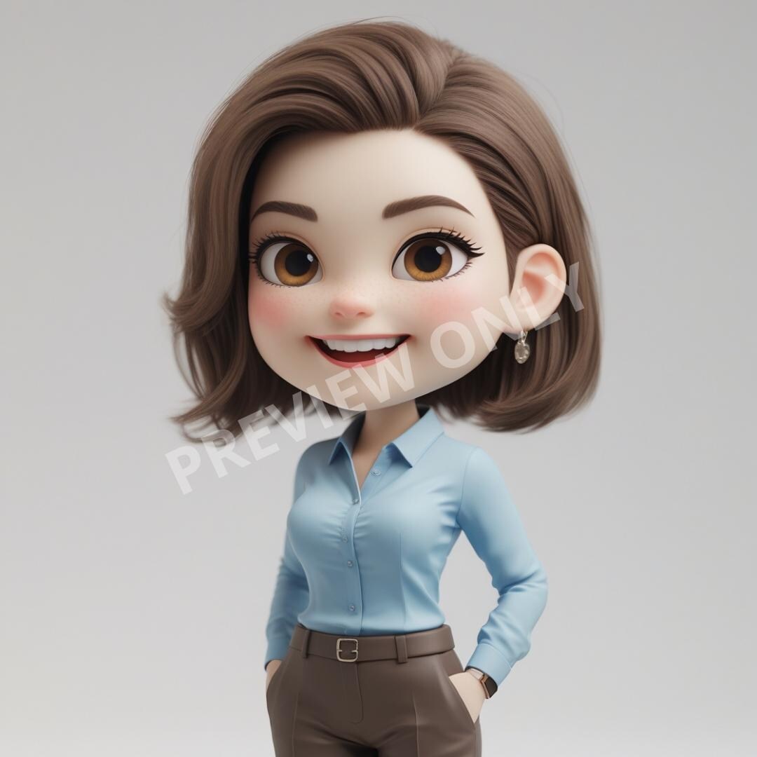 Chibi Avatar | Professional Profile Picture | Linkedin Digital Portrait ...