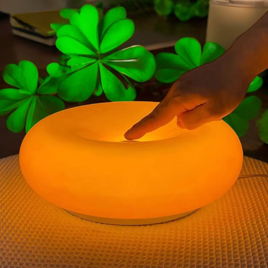 Bauhaus Donut Table Lamp: Modern Touch USB Bedside Light - Etsy