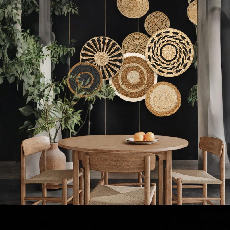 Rattan Wall Art - Etsy