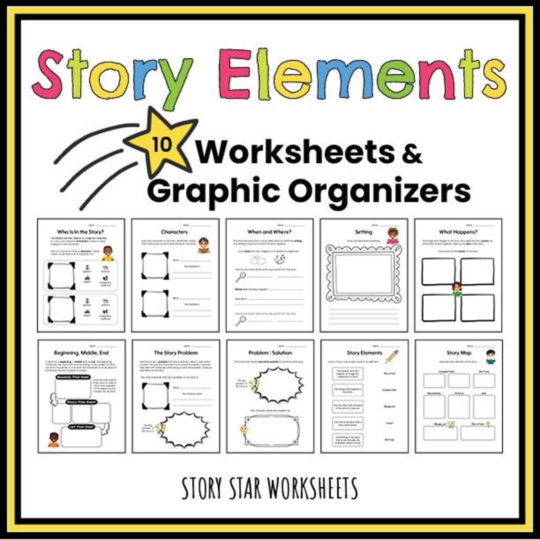 Story Elements Worksheets & Graphic Organizers: Characters | Setting ...