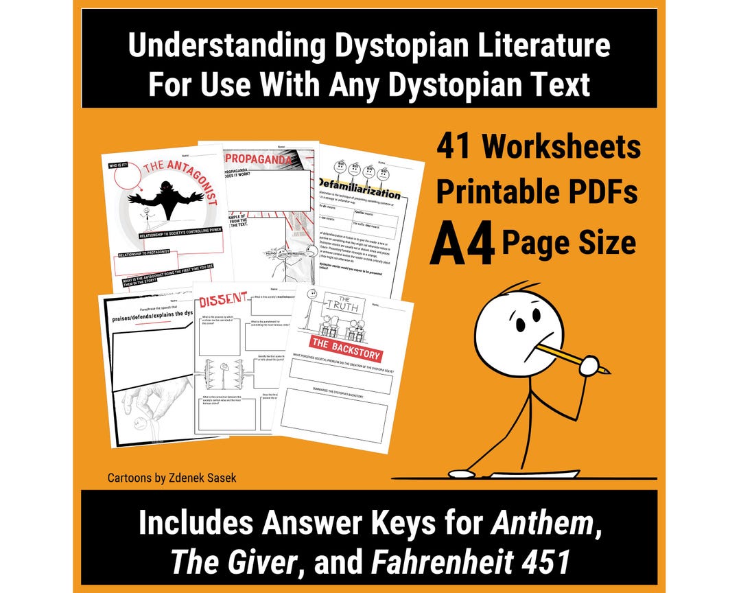 41 Dystopian Literature Worksheets – A4 Page Size – for Any Dystopian ...