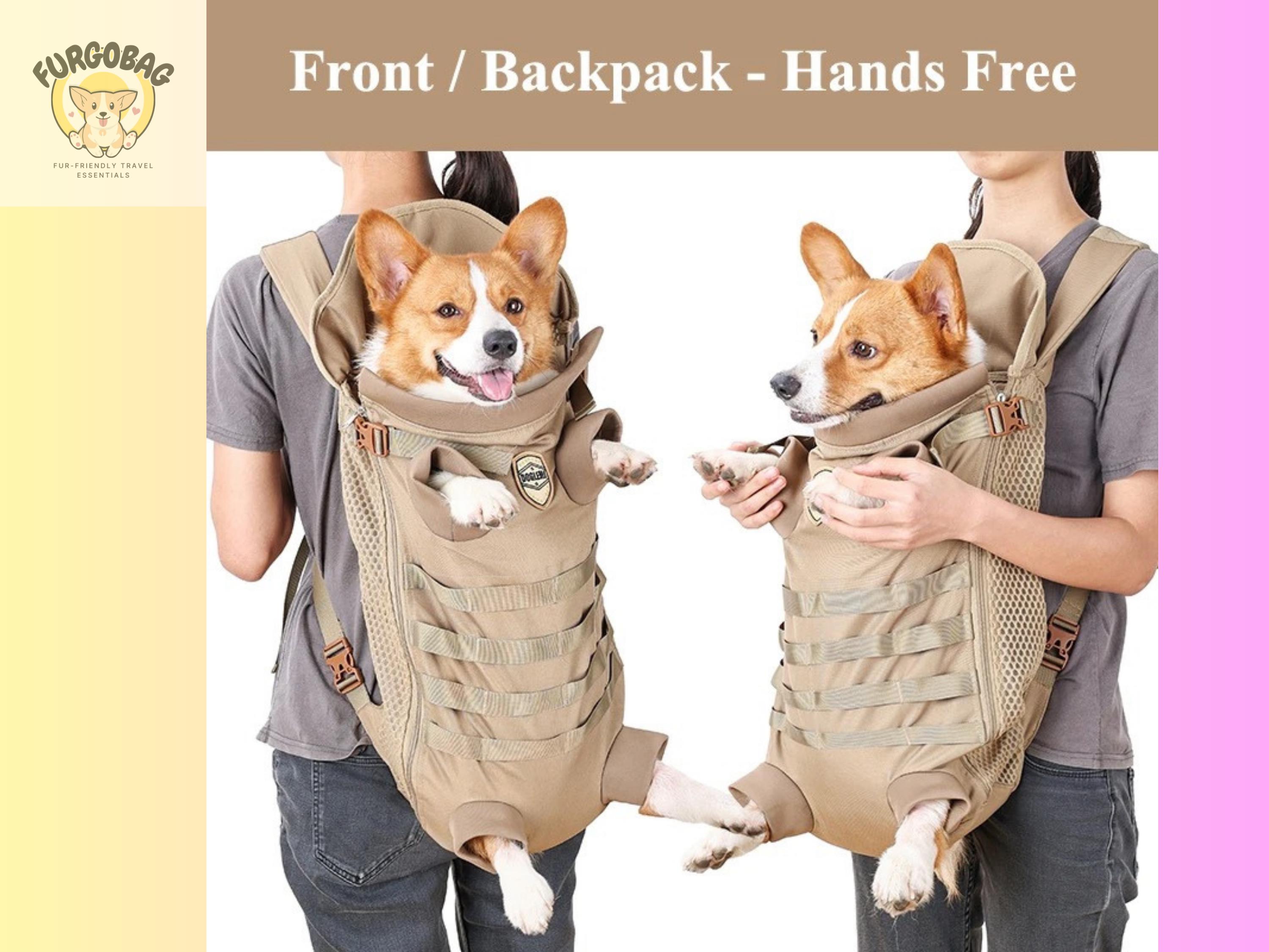 Tactical Dog Carrier Backpack – Hands-free, Breathable, Adjustable Pet ...