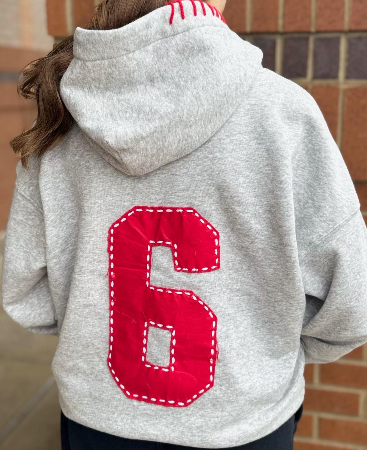 Hand Sewn Number Hoodies - Etsy