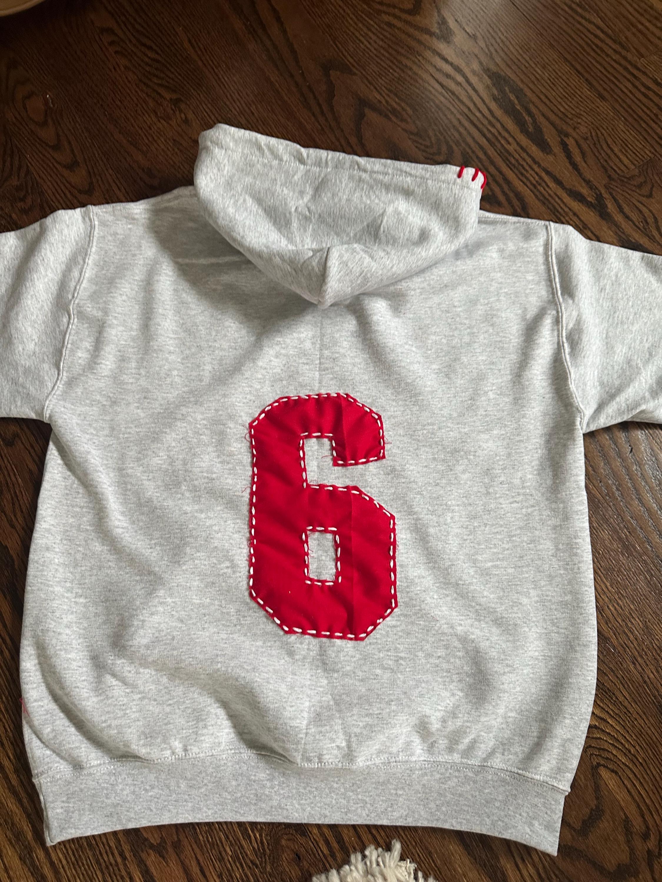 Hand Sewn Number Hoodies - Etsy