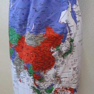 World Map Design Dress With Rose Decoration Plus Made in USA Product ...