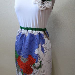 World Map Design Dress With Rose Decoration Plus Made in USA Product ...