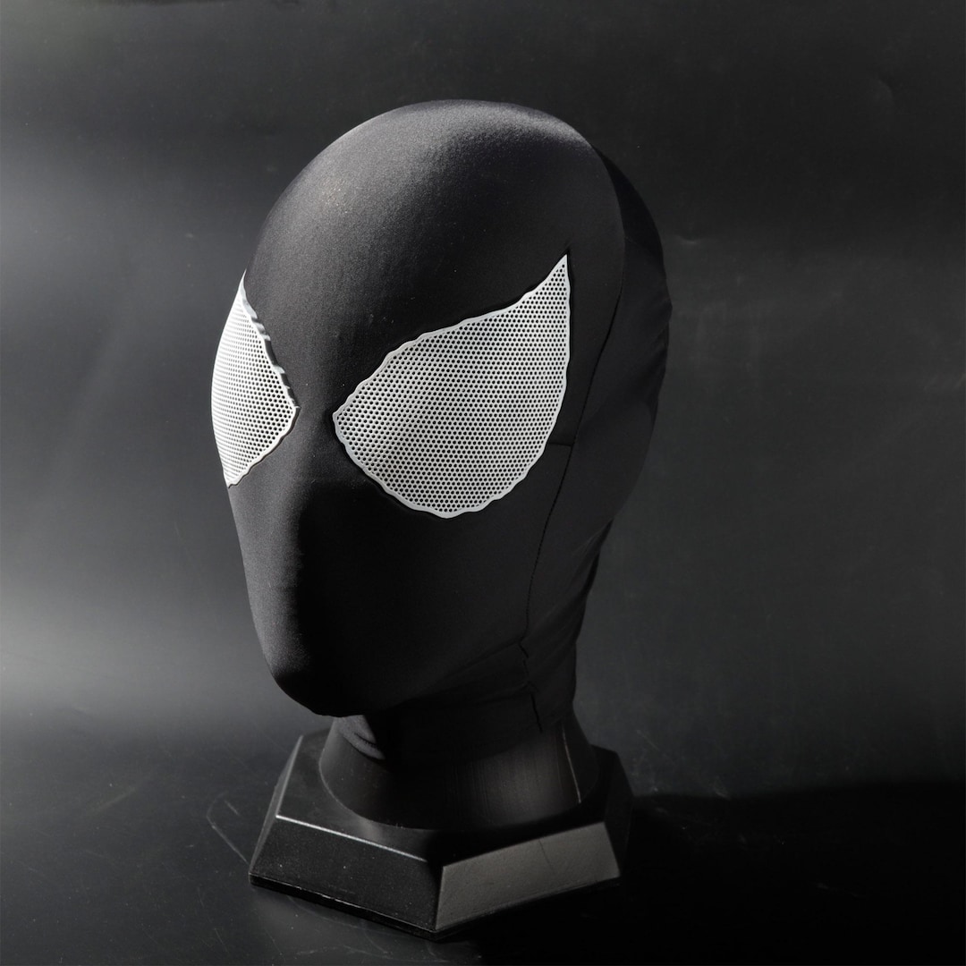 Customized Symbiote Spider Man Mask With 3D Printed Face Shell and ...