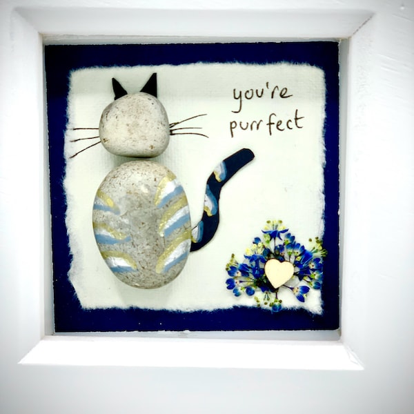 Pebble Art Cats - Etsy UK