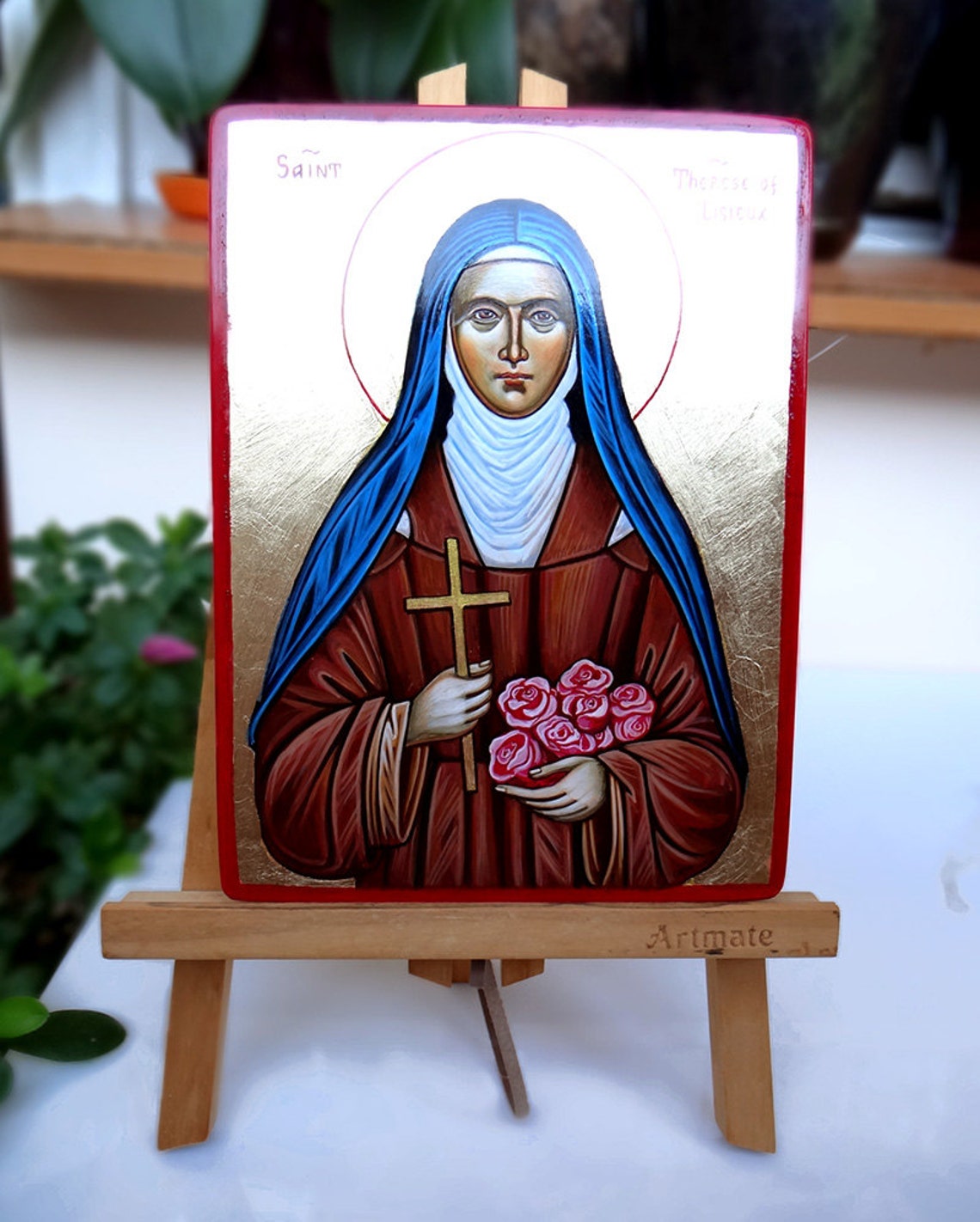 St. Therese of Roses St Therese of Lisieux Icon Custom - Etsy