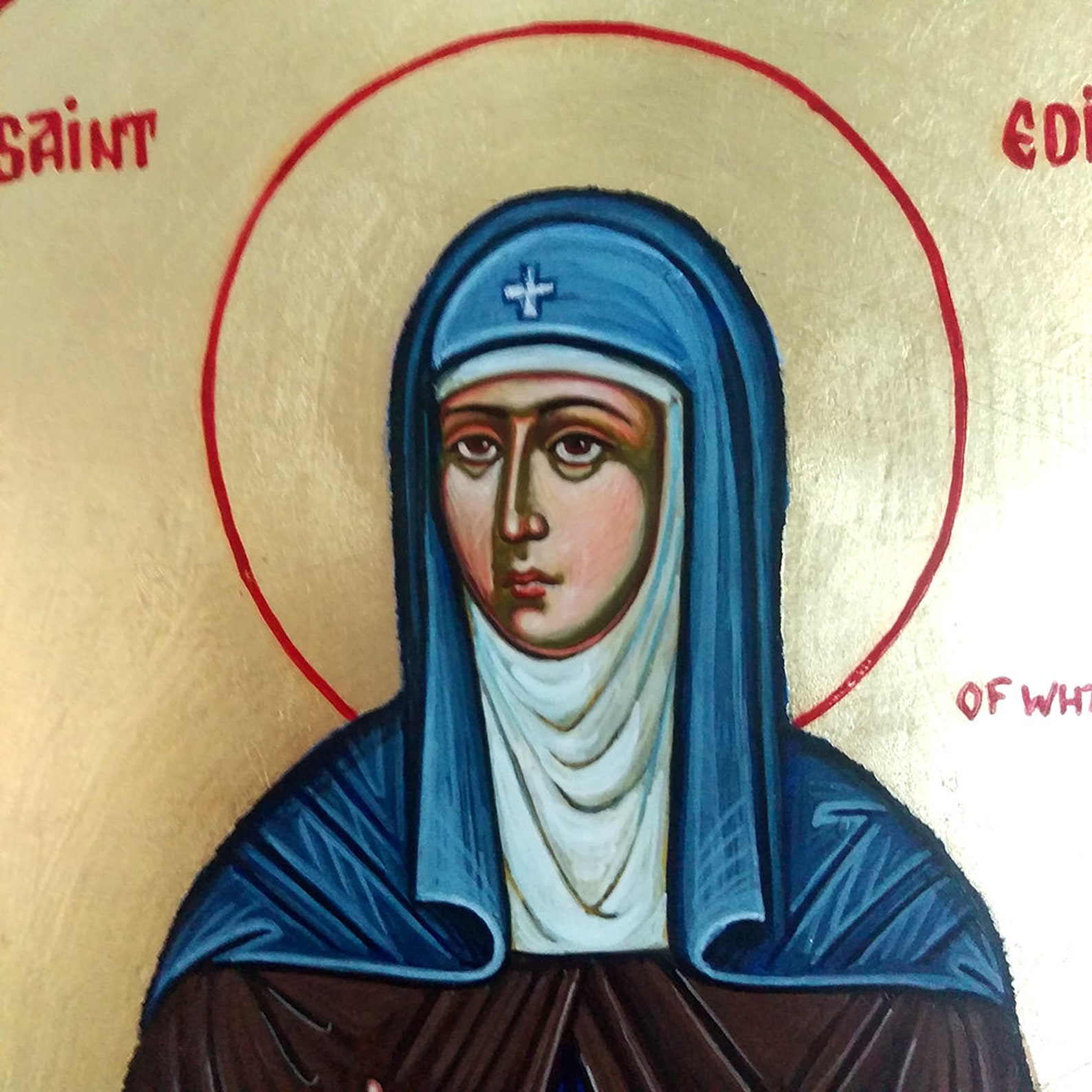 Saint Edith Handpainted Original Icons 5x8 Inches Made to - Etsy