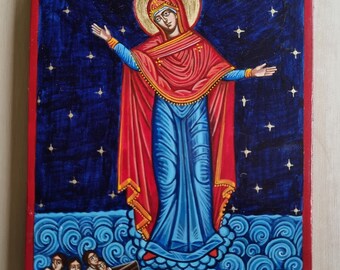 Our Lady Star of the Sea Icon, Stella Maris , Ready to Ship, 4x11 ...