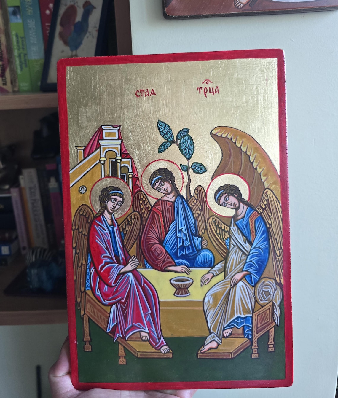 The Holy Trinity Icon, Three Angels Painting, Hospitality of Abraham ...