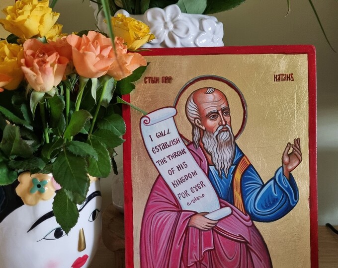 Prophet Nathan, 12 X 8 Inches Icon, Handpainted Original on Wood - Etsy