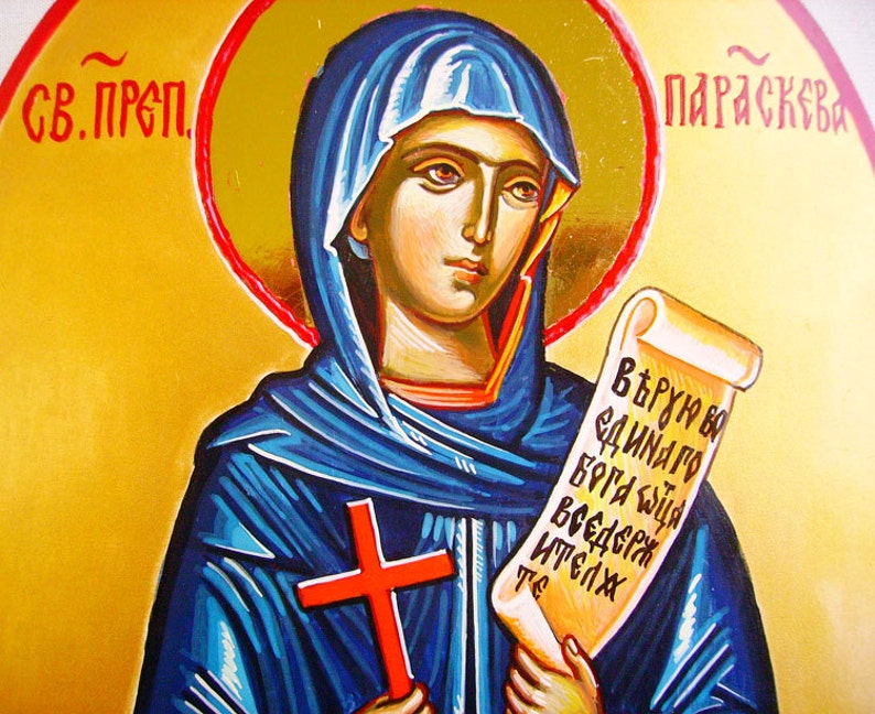 St. Petka - Parasceva - Handpainted Orthodox Icon, MADE TO ORDER - Etsy