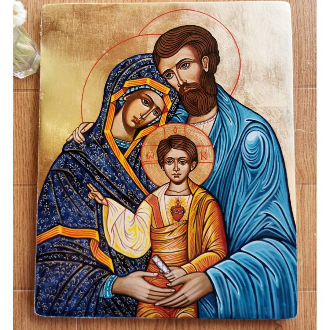 The Holy Family Handpainted MADE to ORDER Icon, 14 X 11 Inches - Etsy