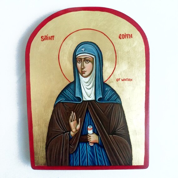 Saint Edith Handpainted Original Icons 5x8 Inches Made to - Etsy