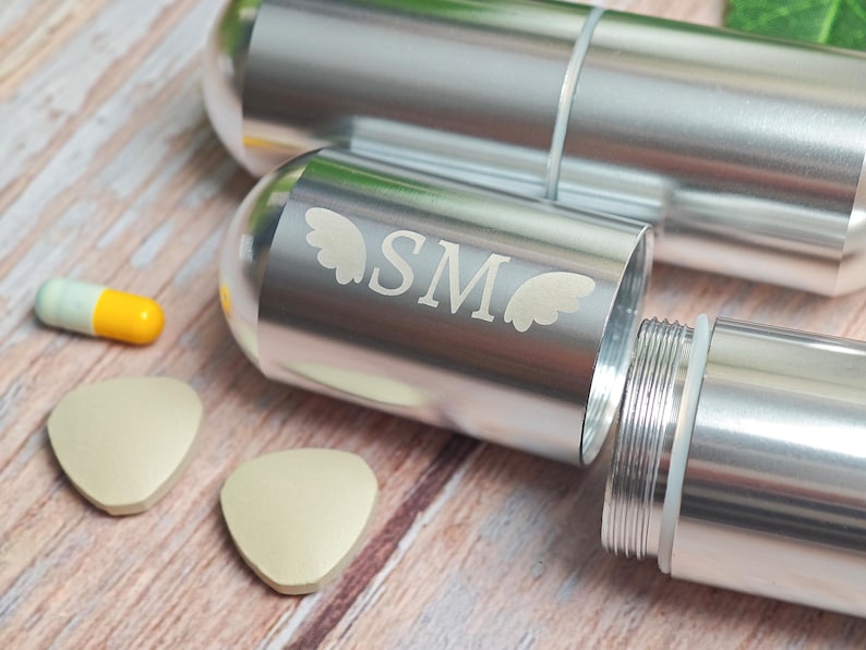 Personalized Waterproof Pill Box Keychain: Travel Medication Organizer ...