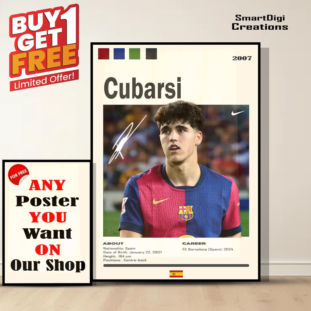 Pau Cubarsí Poster FC Barcelona | Barça Wall Art Print | La Masia ...