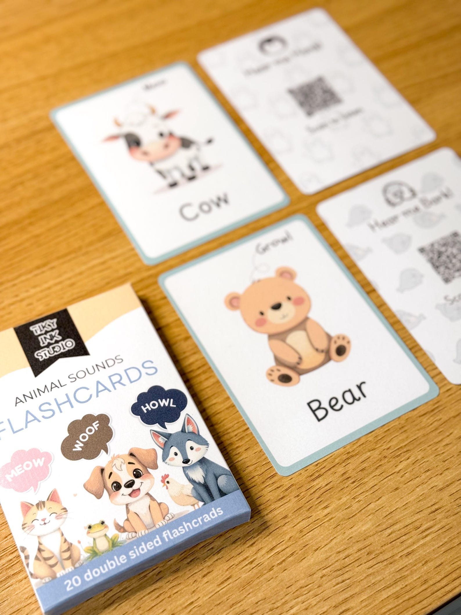 Animal Sounds Flashcards With QR Codes: Educational Learning - Etsy