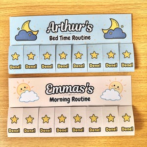 Personalised Montessori Visual Routine Chart for Kids • Morning ...