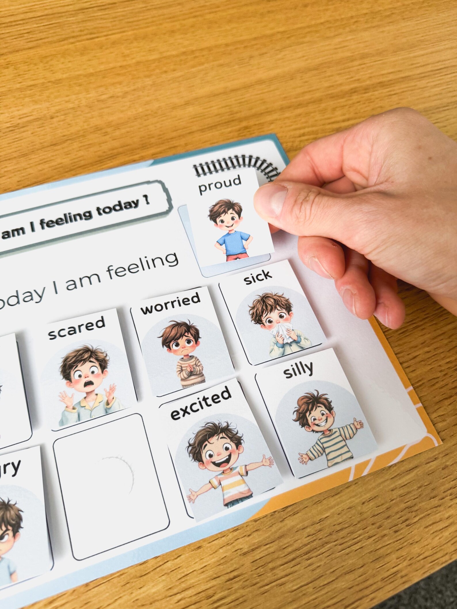 Emotions & Feelings Chart for Kids Worksheet | Identify and Express ...