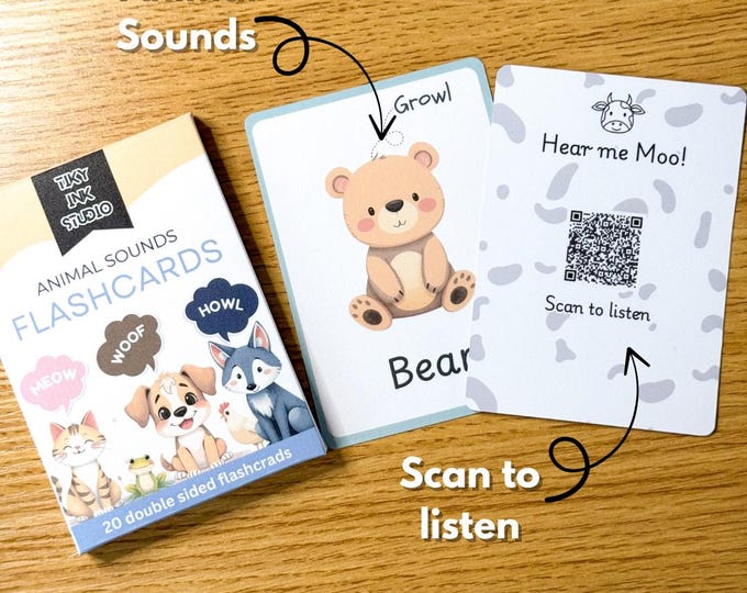 Animal Sounds Flashcards With QR Codes – Learn Real Animal Sounds ...