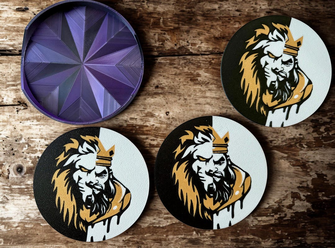 Coaster With Colored Stand, Lion King, Symbolic Home Decor - Etsy