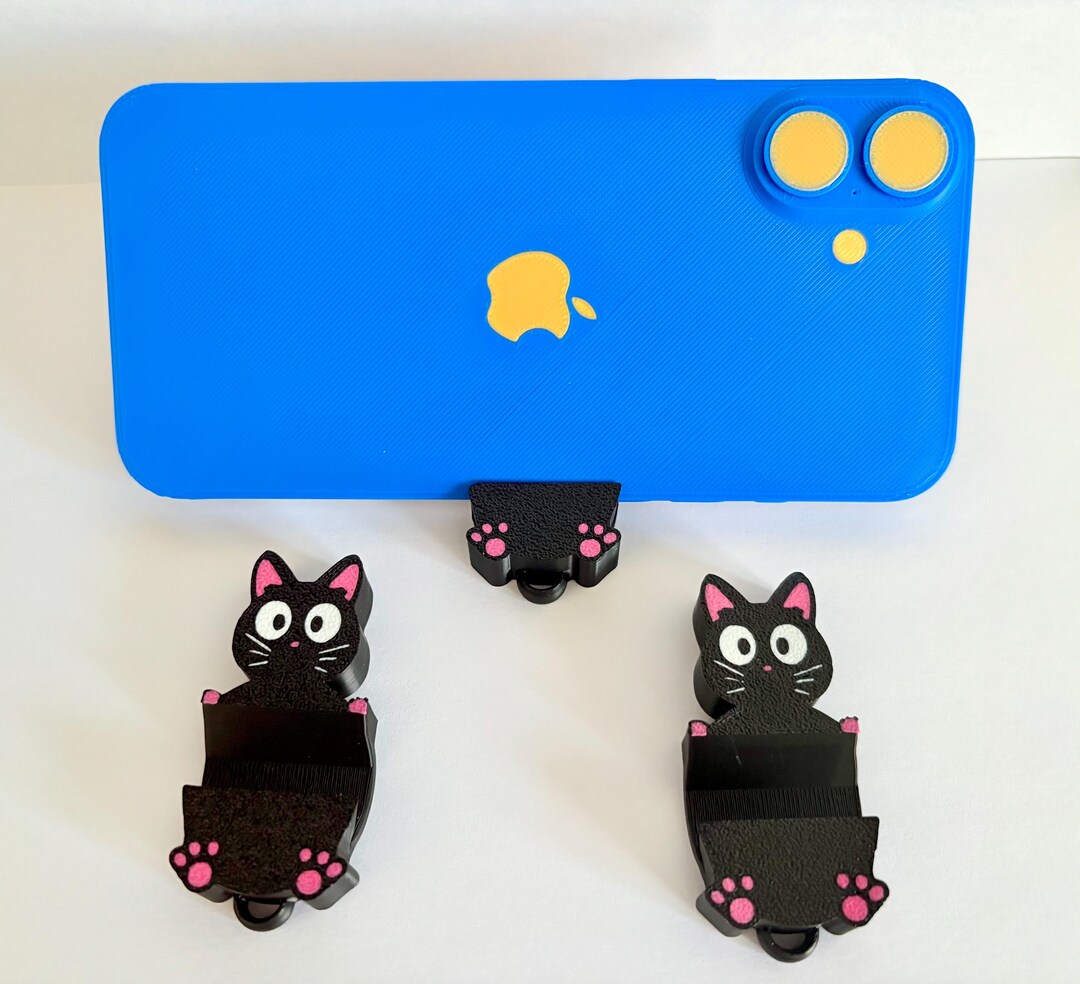 Cat Phone Stand & Keychain – 3D Printed PLA Accessory for Cat Lovers ...