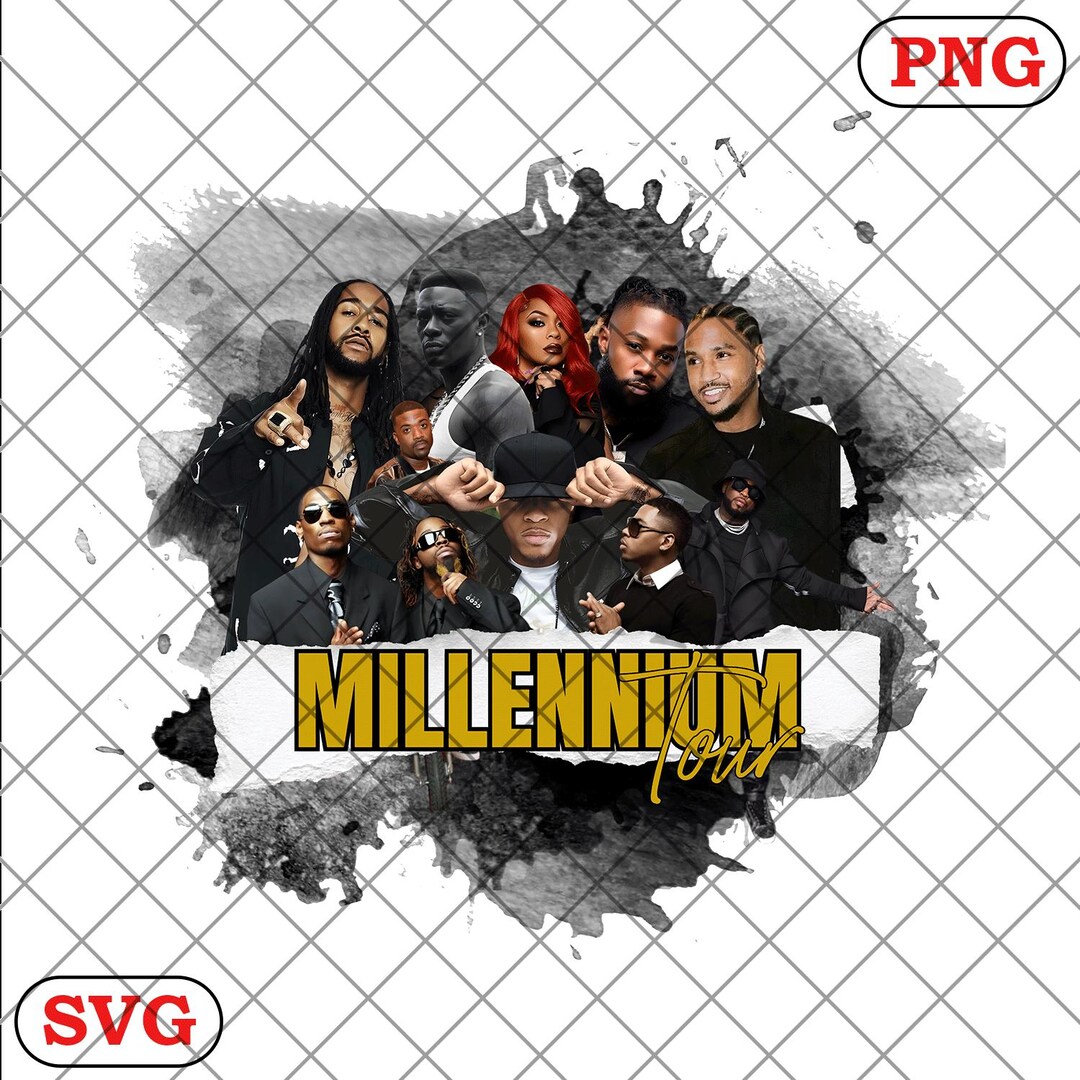 Millennium Tour 2025 Hip Hop Concert Svg, Millennium 2025 Tour Png ...