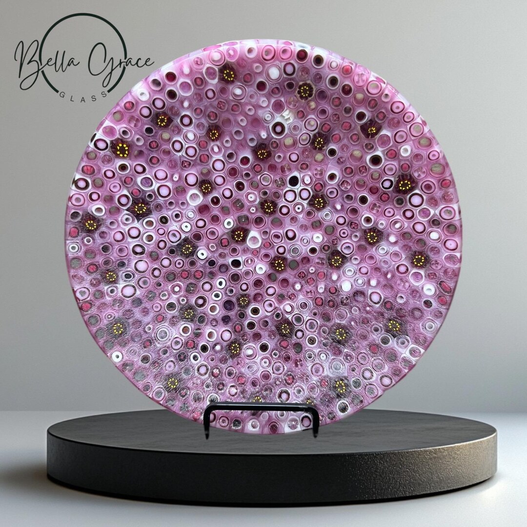 Fused Glass Bowl, Custom-designed With Murrini Glass, Tabletop Art - Etsy