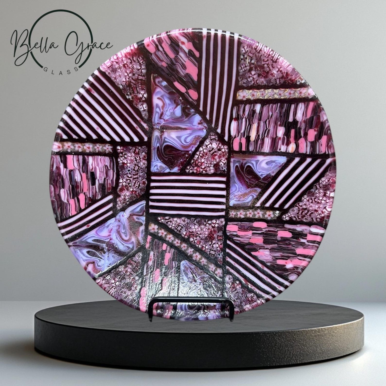 Fused Glass Bowl, Custom-designed With Murrini Glass, Tabletop Art - Etsy